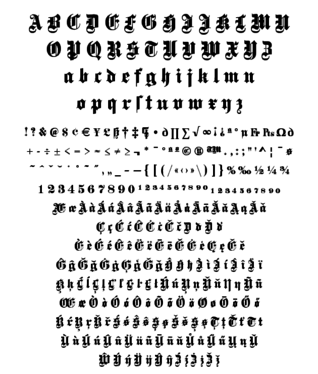 T.26 Digital Type Foundry | Fonts : Fette Gotisch