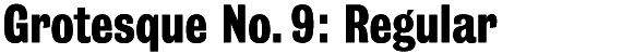 T.26 Digital Type Foundry | Fonts : Grotesque No. 9