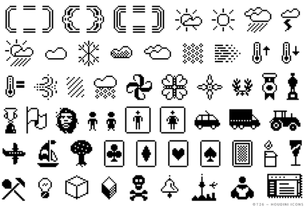 T.26 Digital Type Foundry | Fonts : Houdini Icons