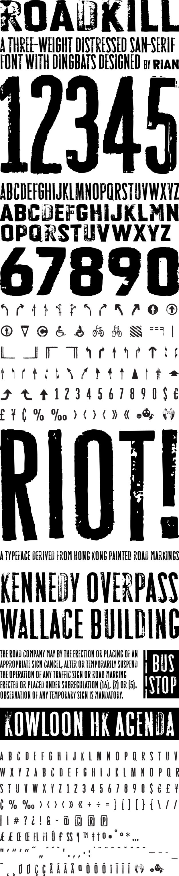 T.26 Digital Type Foundry | Fonts : Roadkill Complete